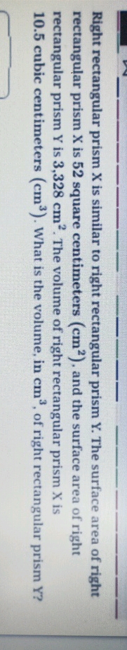 Right rectangular prism X is similar to | StudyX