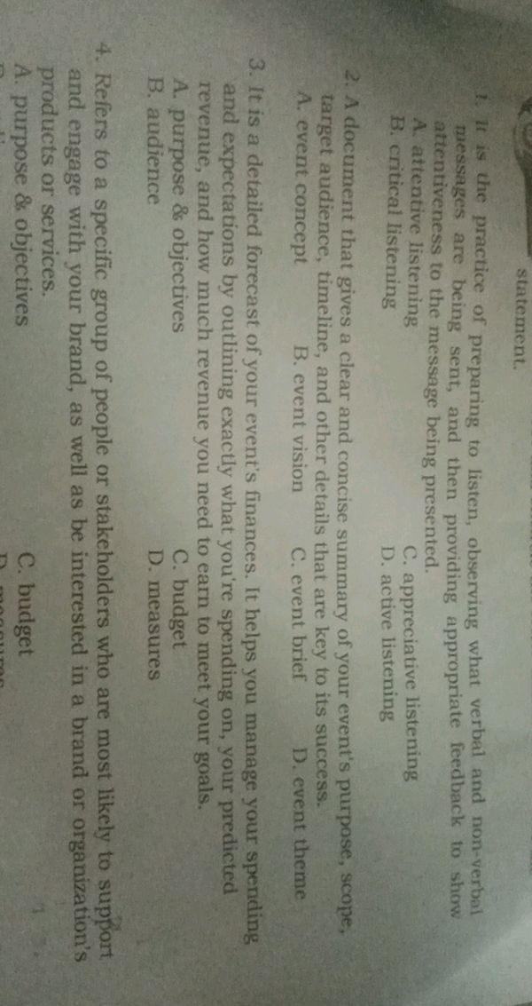 statement 1 It is the practice of preparing | StudyX