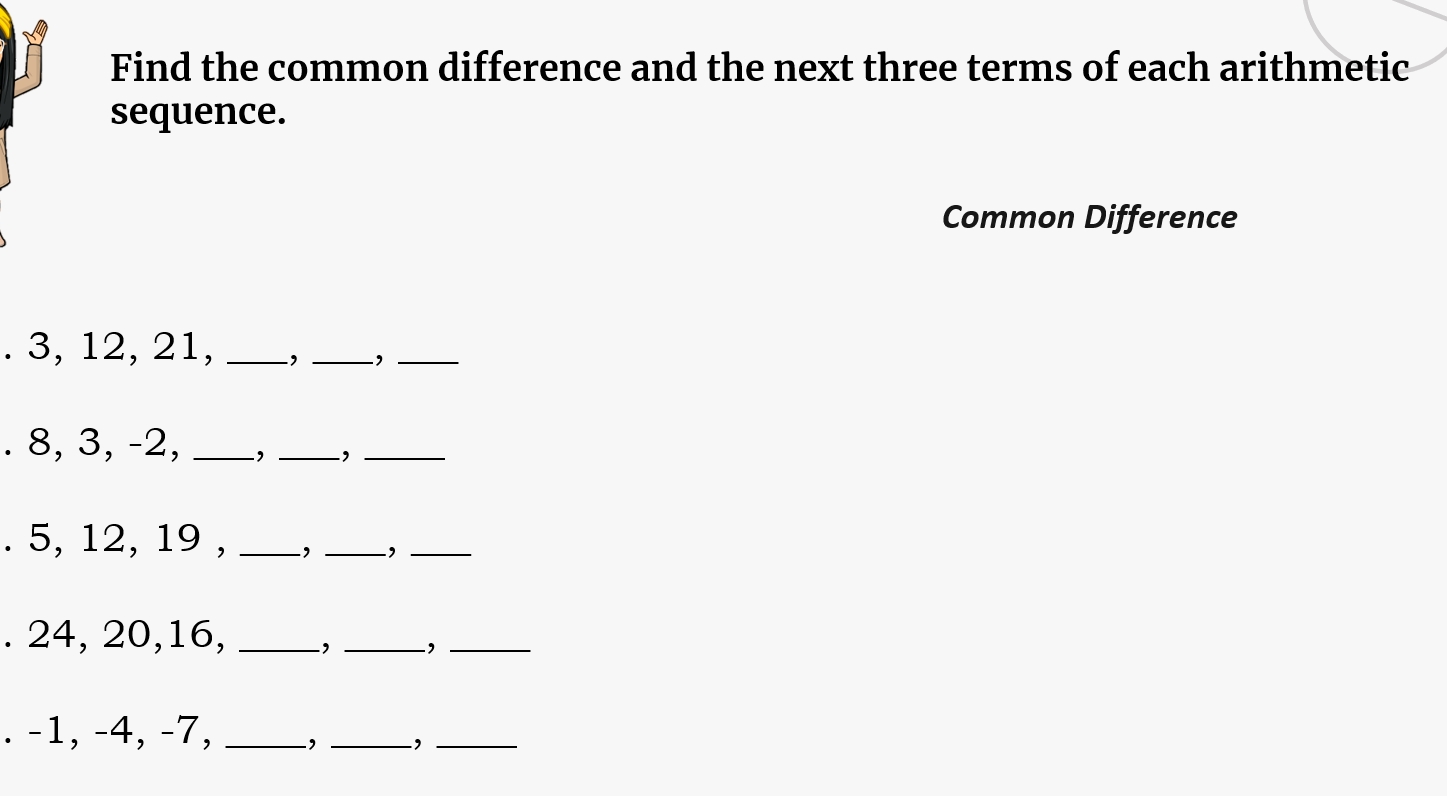 Find the common difference and the next | StudyX