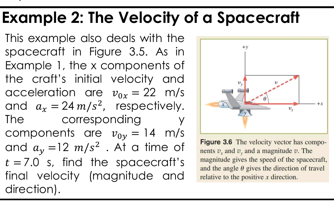 Example 2 The Velocity of a Spacecraft This | StudyX