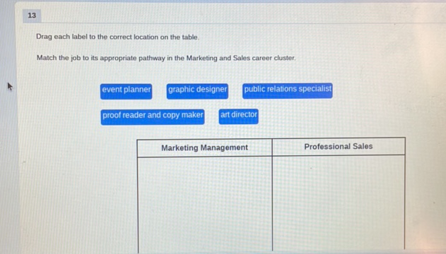 13 Drag each label to the correct location | StudyX