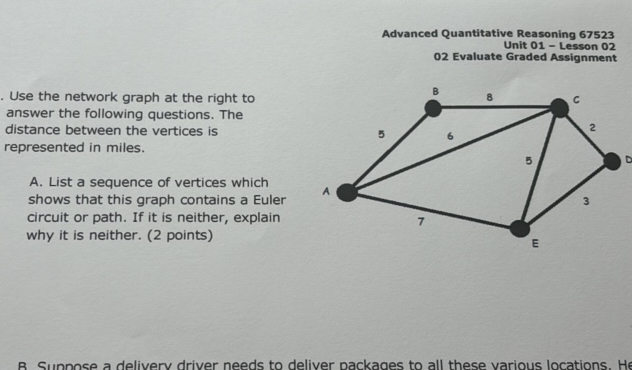 Advanced Quantitative Reasoning 67523 Unit | StudyX