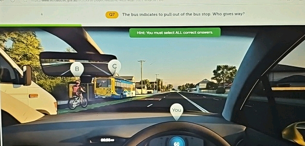 Q7 The bus indicates to pull out of the bus | StudyX