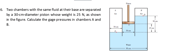 6 Two chambers with the same fluid at their | StudyX