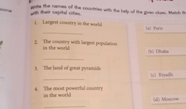Write the names of the countries with the | StudyX