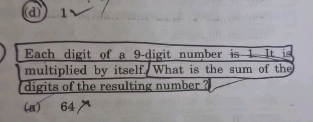 Each digit of a 9-digit number is 1 It is | StudyX