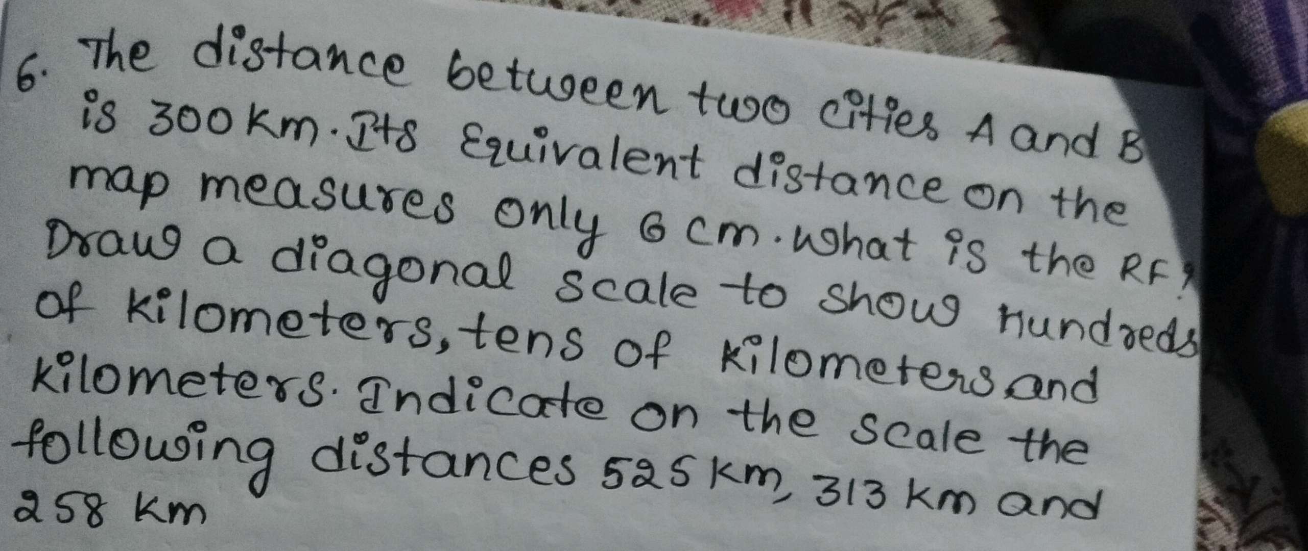 6 The distance between two cities A and B | StudyX
