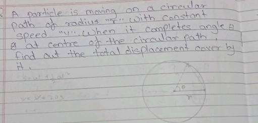 A particle is moxing on a circular path of | StudyX