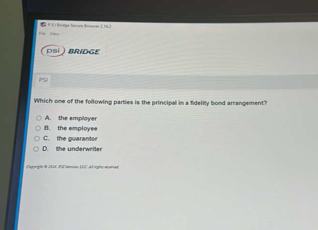 PSI Bridge Secure Browser 214 2 File View | StudyX