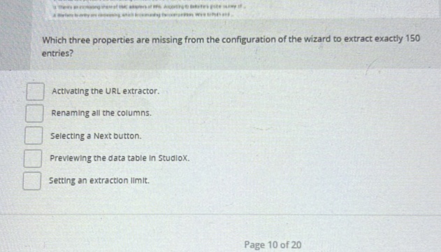 Which three properties are missing from | StudyX