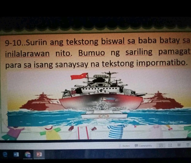9-10 Suriin ang tekstong biswal sa baba | StudyX
