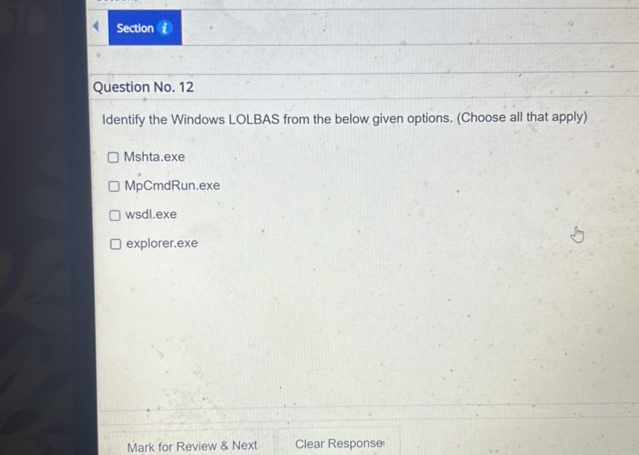 Section i Question No 12 Identify the | StudyX