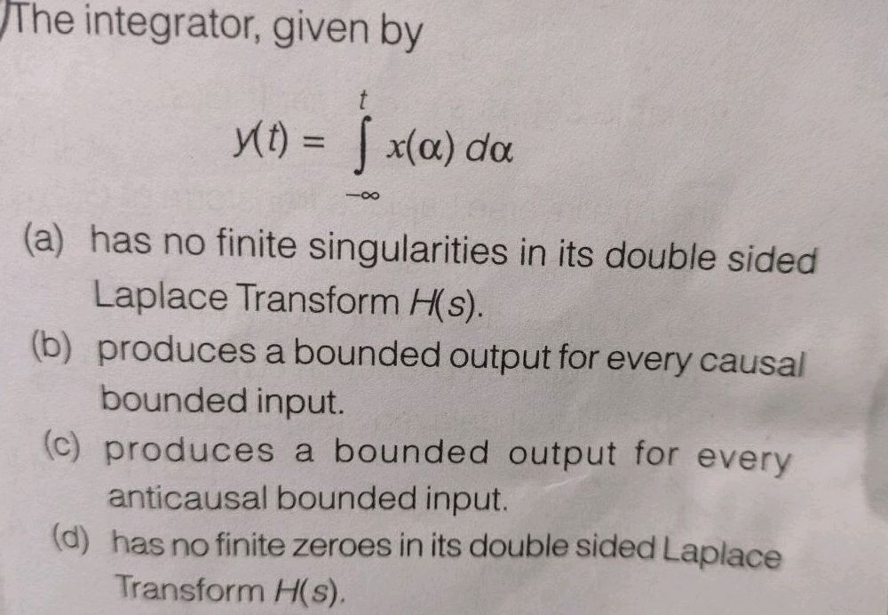 59 The Integrator Given By Y T T X D A Has No Finite Singularities In Its Double