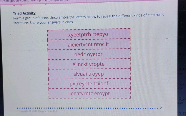 Triad Activity Form a group of three | StudyX