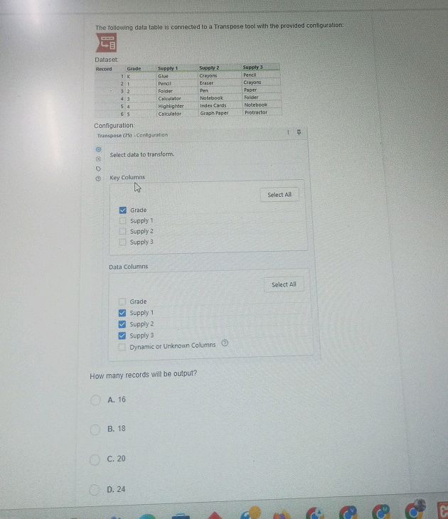 The following data table is connected to a | StudyX