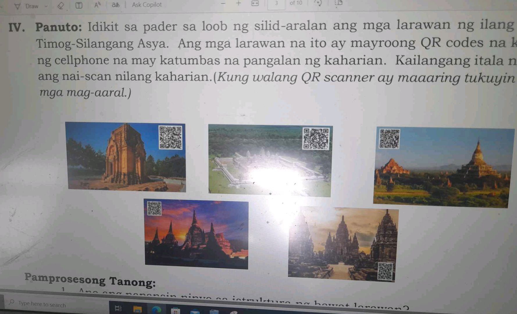 IV Panuto Idikit sa pader sa loob ng | StudyX