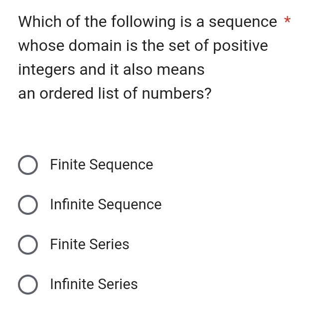 Which of the following is a sequence whose | StudyX