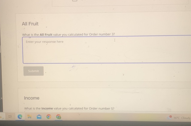 All Fruit What is the All Fruit value you | StudyX