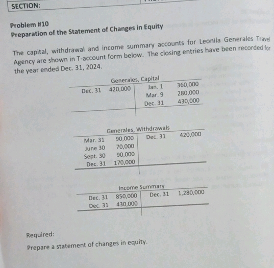 SECTION Problem 10 Preparation of the | StudyX