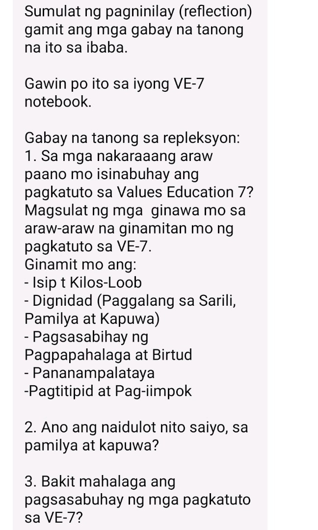 Sumulat ng pagninilay (reflection) gamit | StudyX