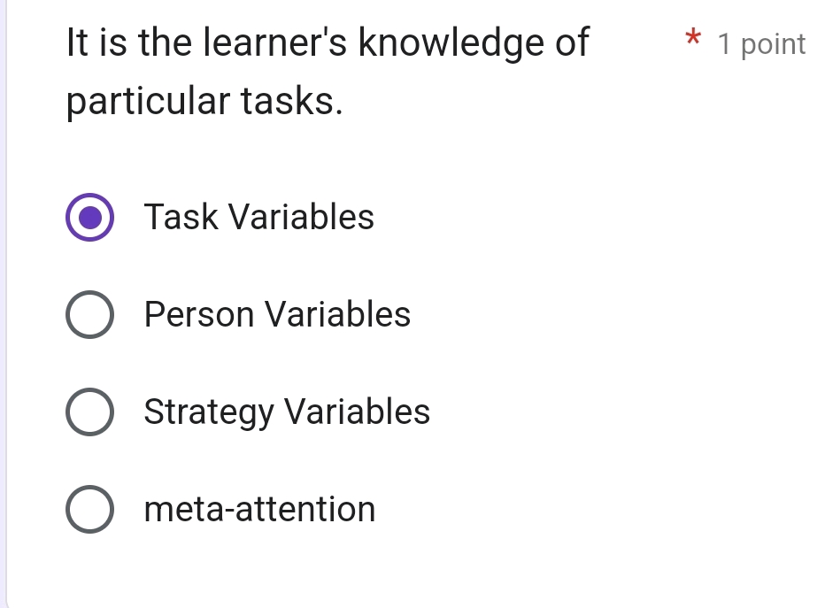 It is the learners knowledge of 1 point | StudyX