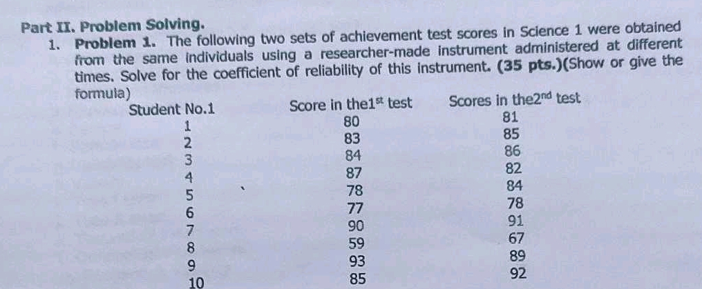 Part II Problem Solving 1 Problem 1 The | StudyX