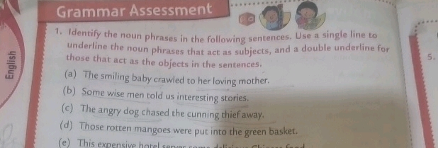 Grammar Assessment 1 Identify the noun | StudyX