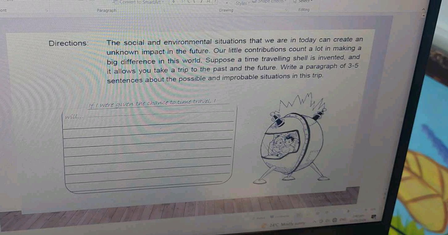 Paragraph Drawing Edtaing Directions The | StudyX