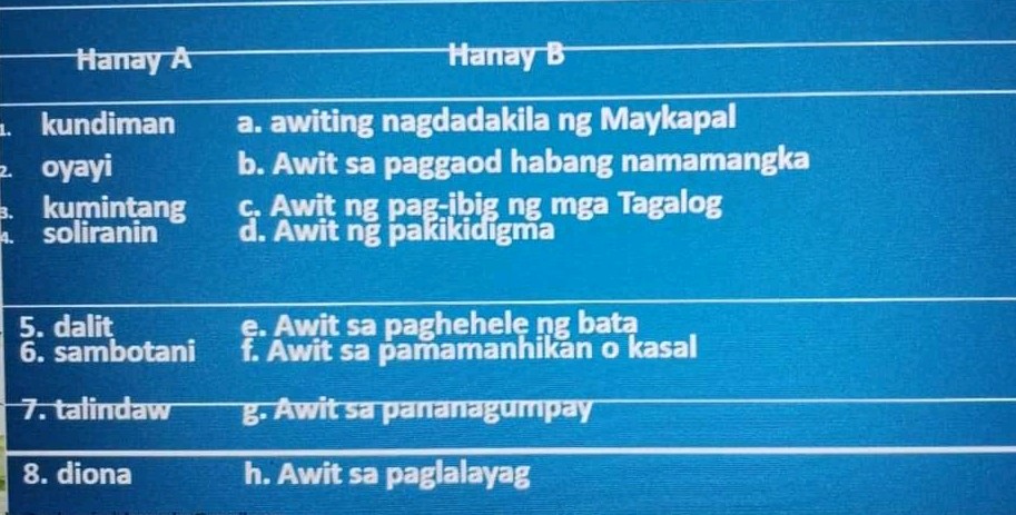 Hainay A tanty B kundiman oyayi a awiting | StudyX