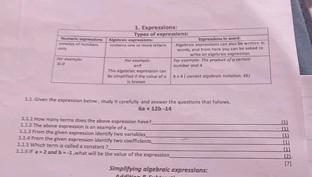 1 Expressions 21 Given the expression below | StudyX