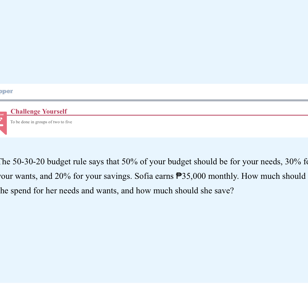 Challenge Yourself To be done in groups of | StudyX