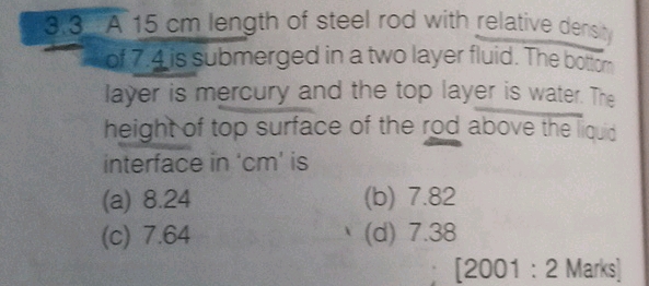 33 A 15 cm length of steel rod with | StudyX