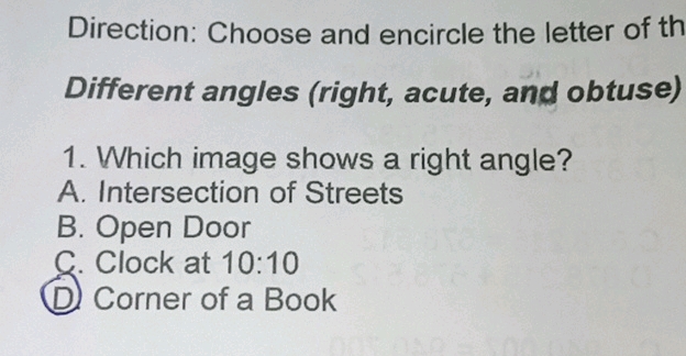 Direction Choose and encircle the letter of | StudyX