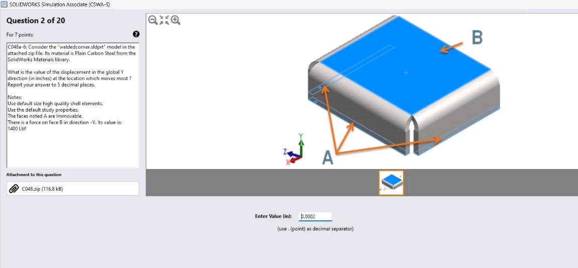 SOLIDWORKS Simulation Associate (CSWA-S) | StudyX