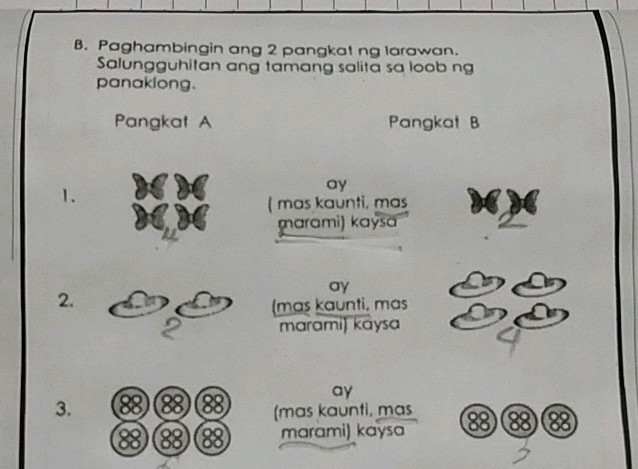 B Paghambingin ang 2 pangkal ng larawan | StudyX