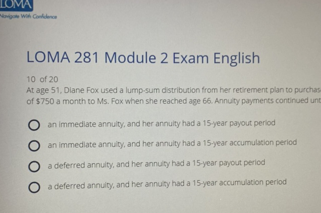 Navigote With Confidence LOMA 281 Module 2 | StudyX
