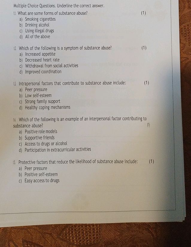 Multiple Choice Questions Underline the | StudyX