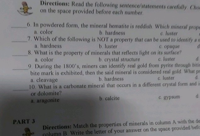 Directions Read the following | StudyX