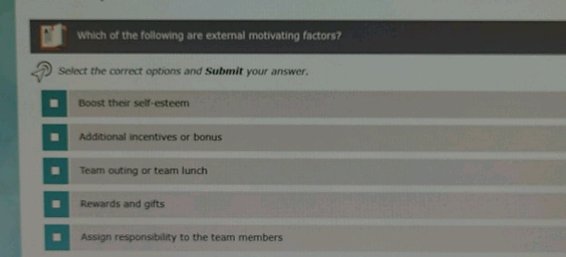 Which of the following are external | StudyX