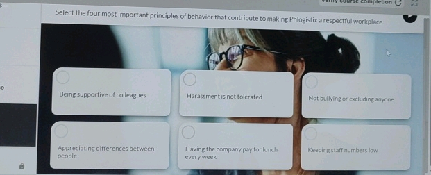 Select the four most important principles | StudyX