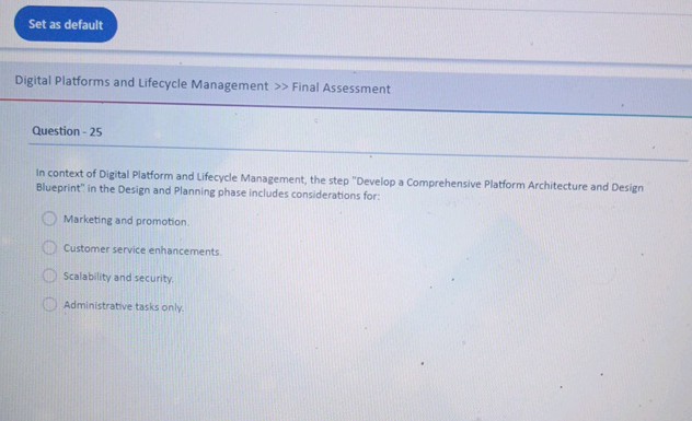 Set as default Digital Platforms and | StudyX