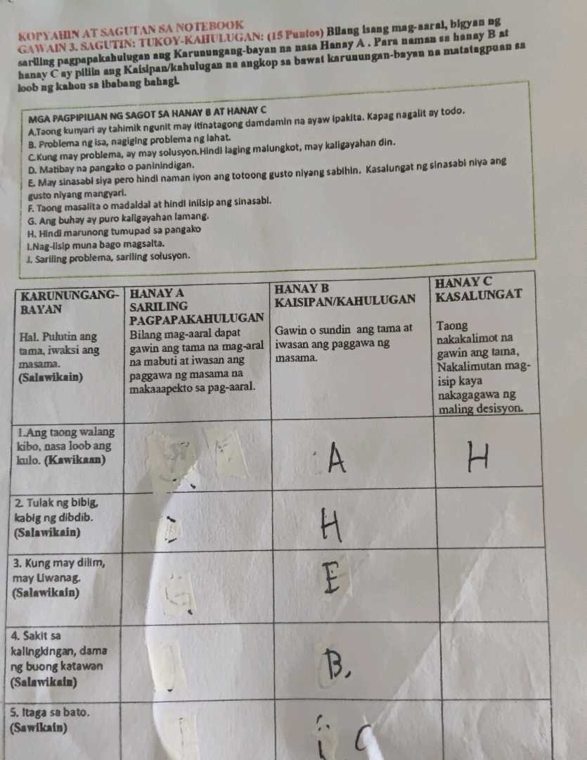 GAIWAIN 3 SAGUTIN TUKOY-KAHULUGAN (15 | StudyX