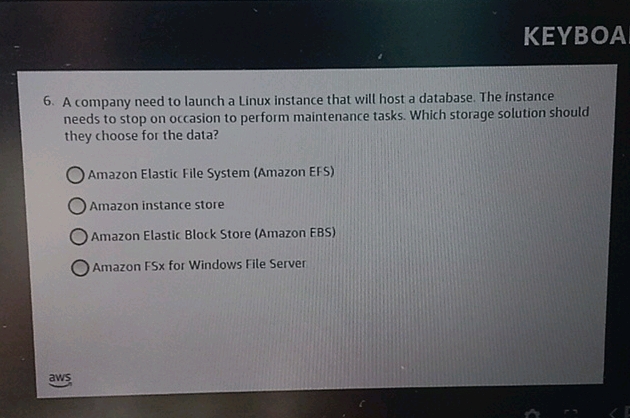 KEYBOA 6 A company need to launch a Linux | StudyX