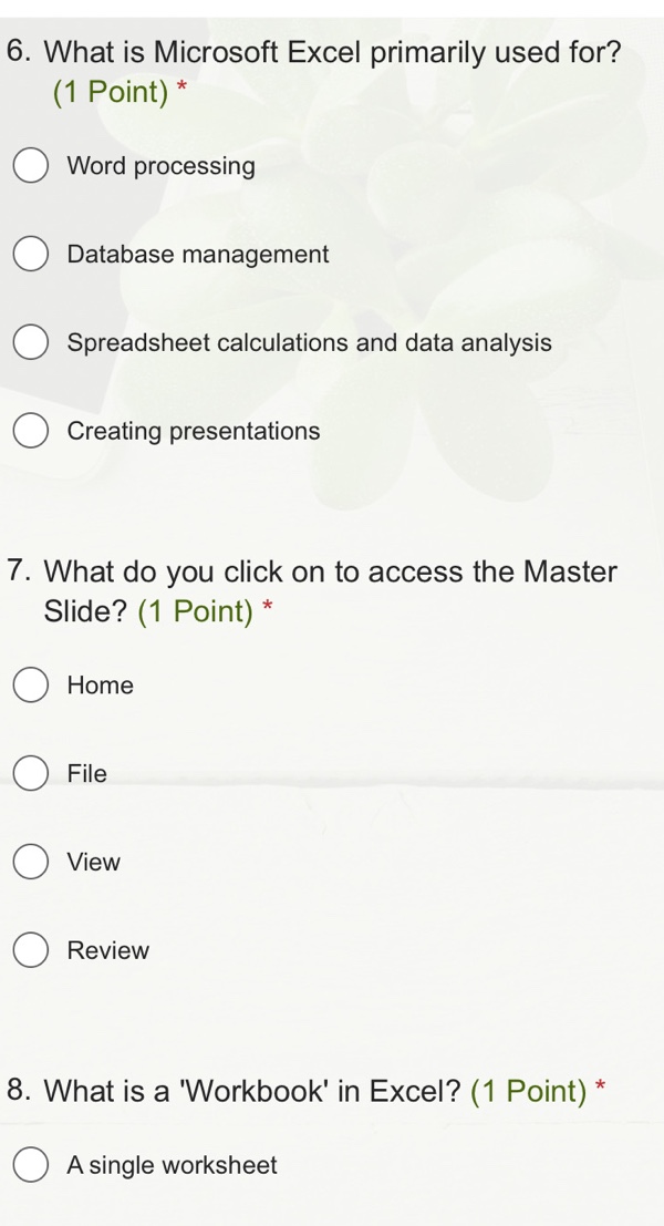 6 What is Microsoft Excel primarily used | StudyX