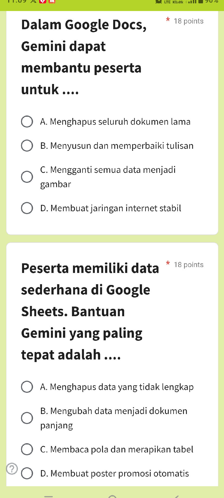 Dalam Google Docs, Gemini dapat membantu