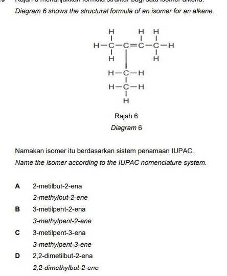 Diagram 6 shows the structural formula of an