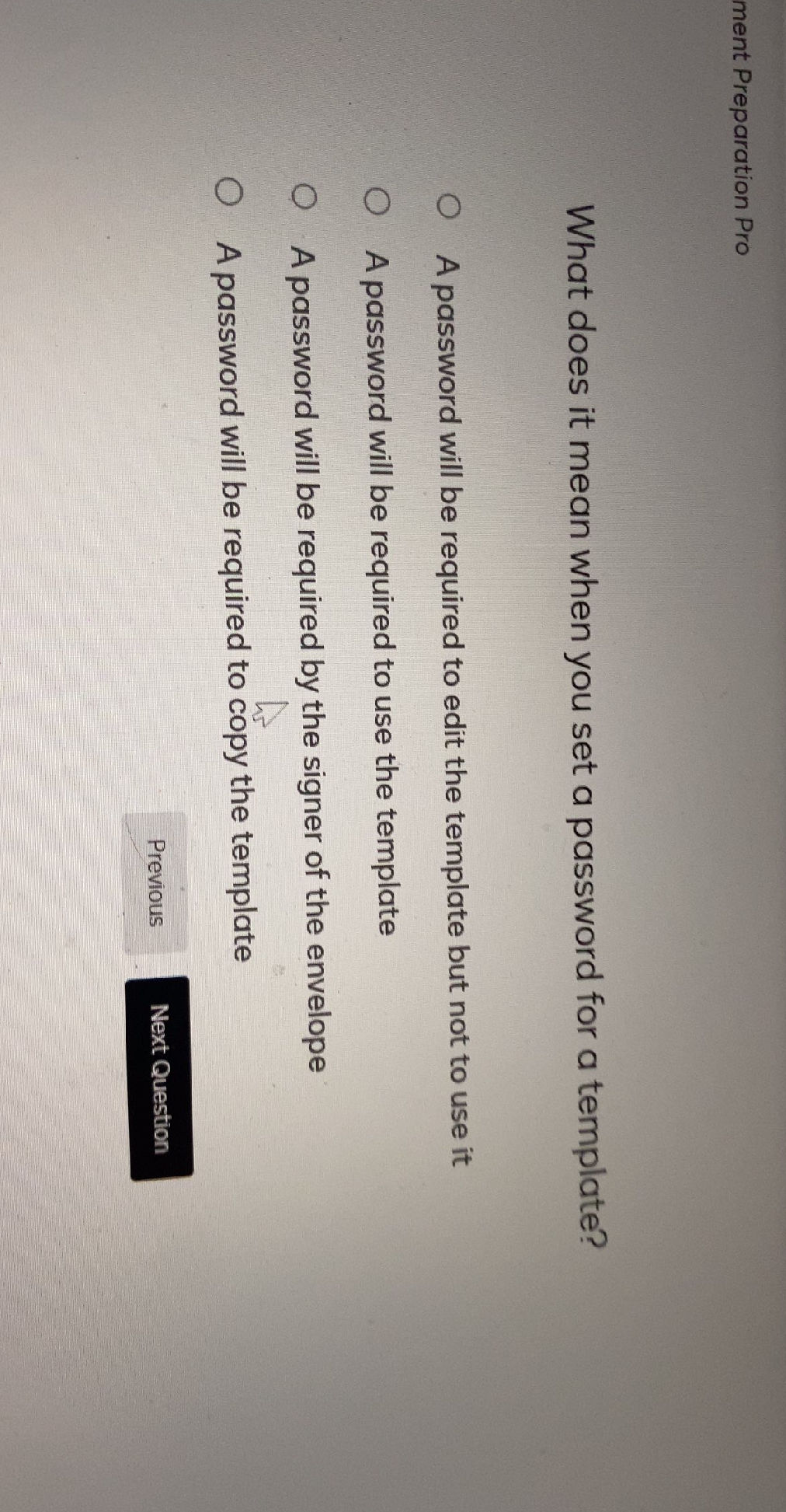 What does it mean when you set a password