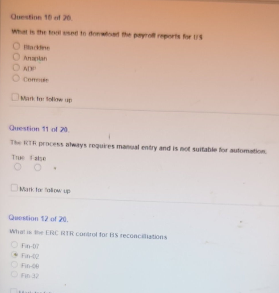 The RTR process always requires manual entry