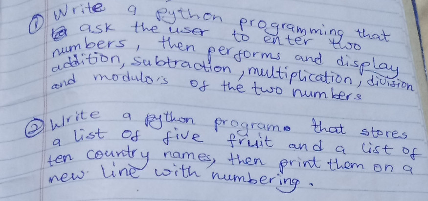 Write a Python program that asks the user to
