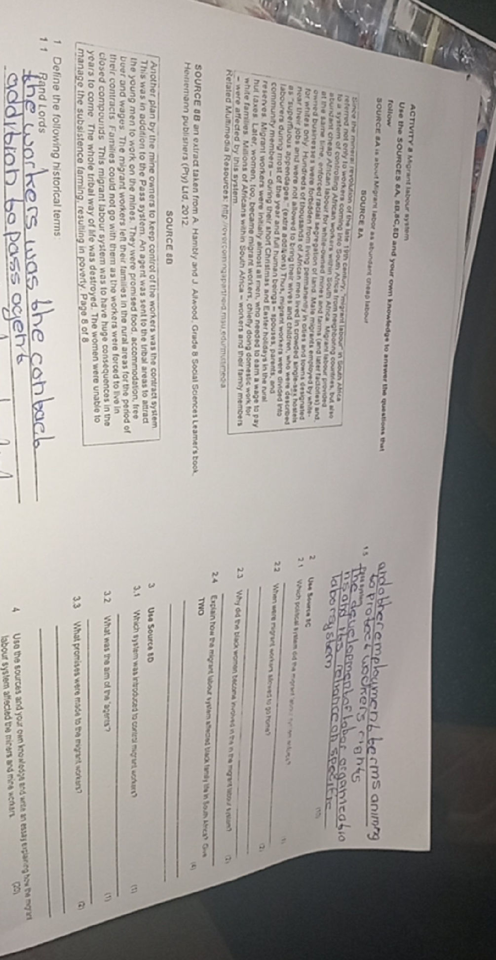 Use Source 8C 2.1 Which political system did